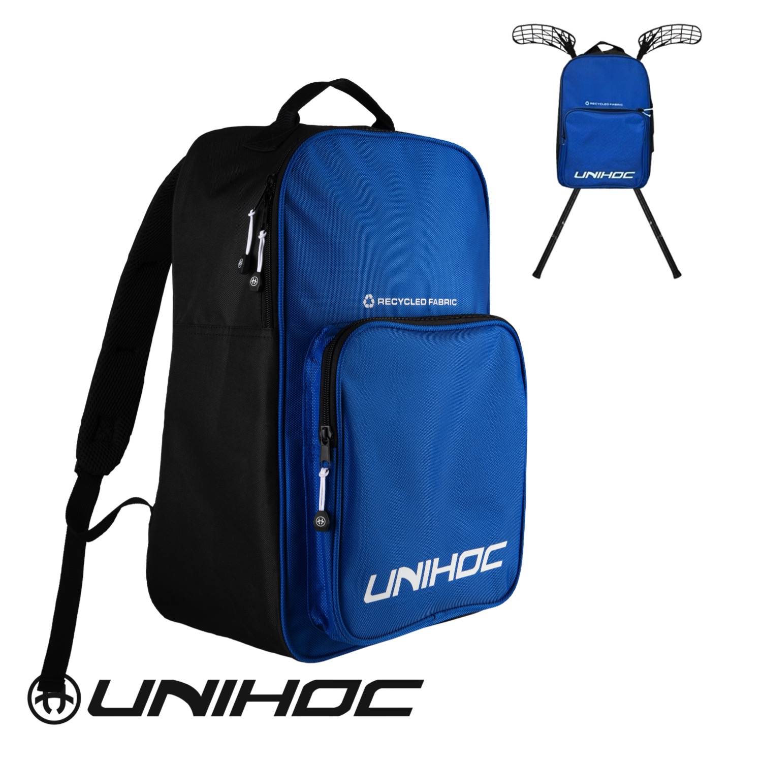 Unihoc Rucksack Stickbag CLASSIC Senior blue | Jamasi Floorball Shop