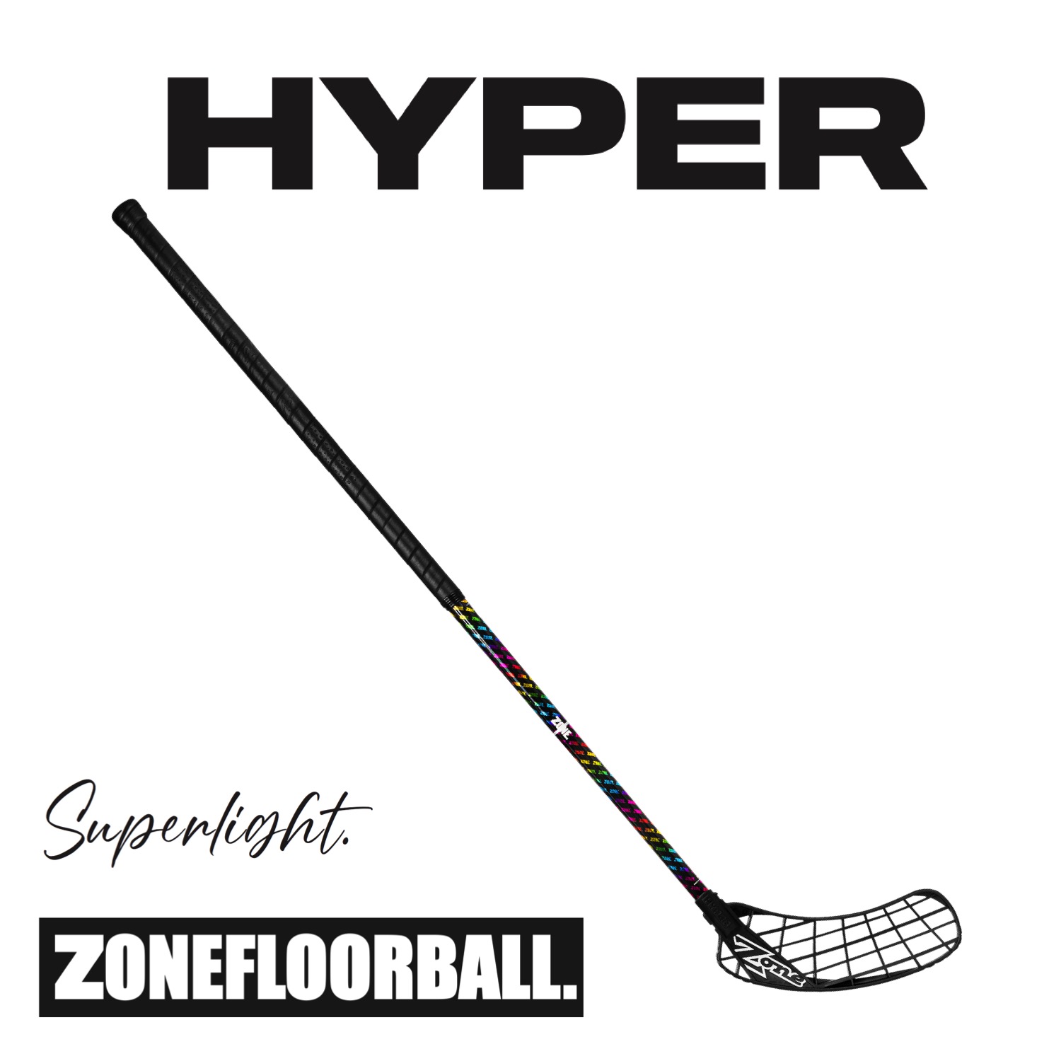 Zone HYPER AIR Superlight 29 LOGO Edt. Schwarz | Hyper | ZONE | Schläger | Jamasi Floorball Shop